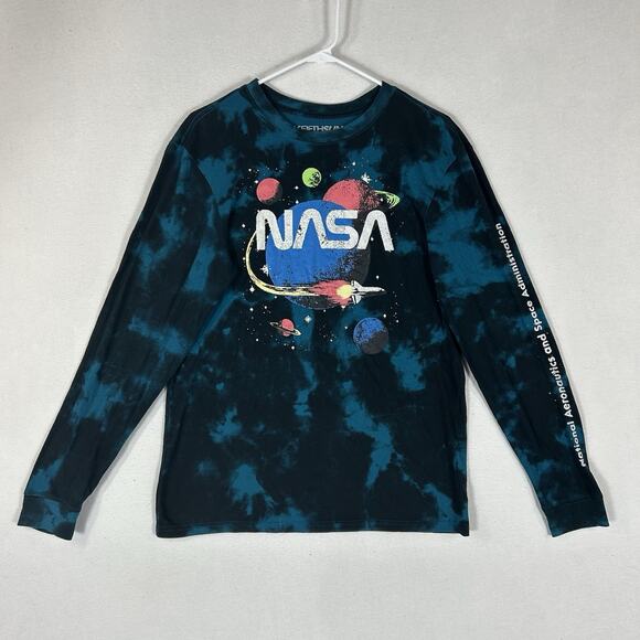 Fifth Sun | Shirts | Nasa Long Sleeve Tshirt Mens Medium Aqua Blueblack ...